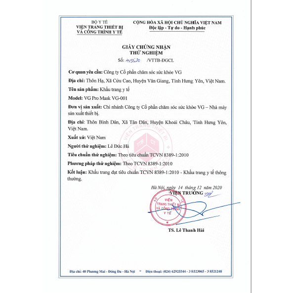 Khẩu trang y tế VG Pro mask PM3T hộp 20 chiếc| snbshop.vn – Soc&Brothers