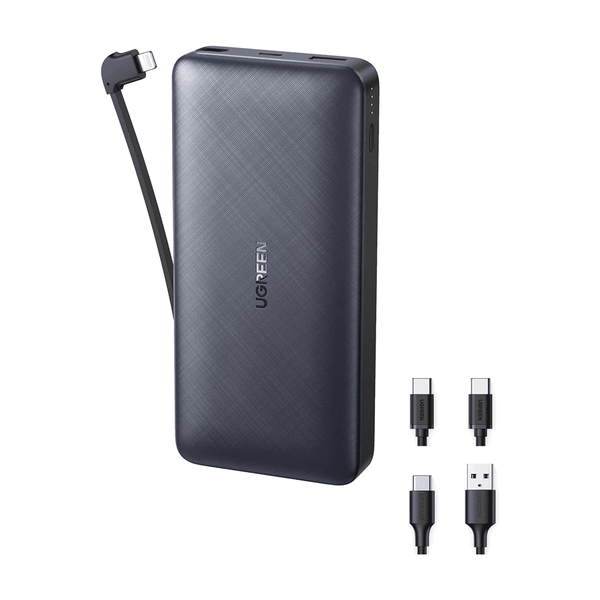 Pin sạc dự phòng Ugreen 10400 20.000mAh , tích hợp cáp Lightning Sạc n