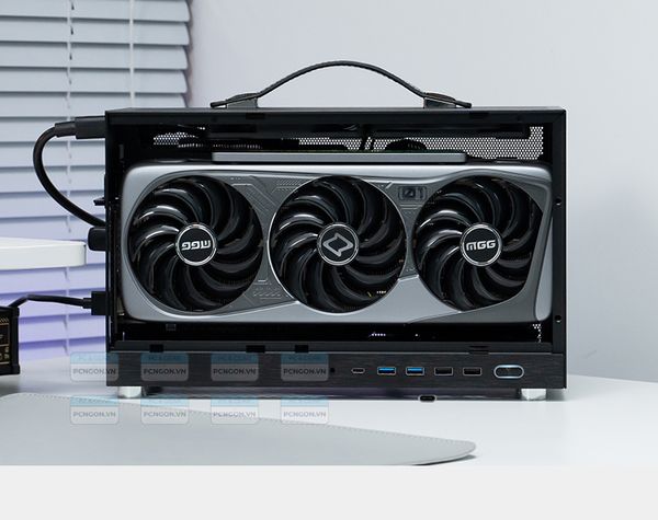 Vỏ case máy tính Mini ITX Shiny Snake S400 Pro Đen (Kèm Riser 4.0)