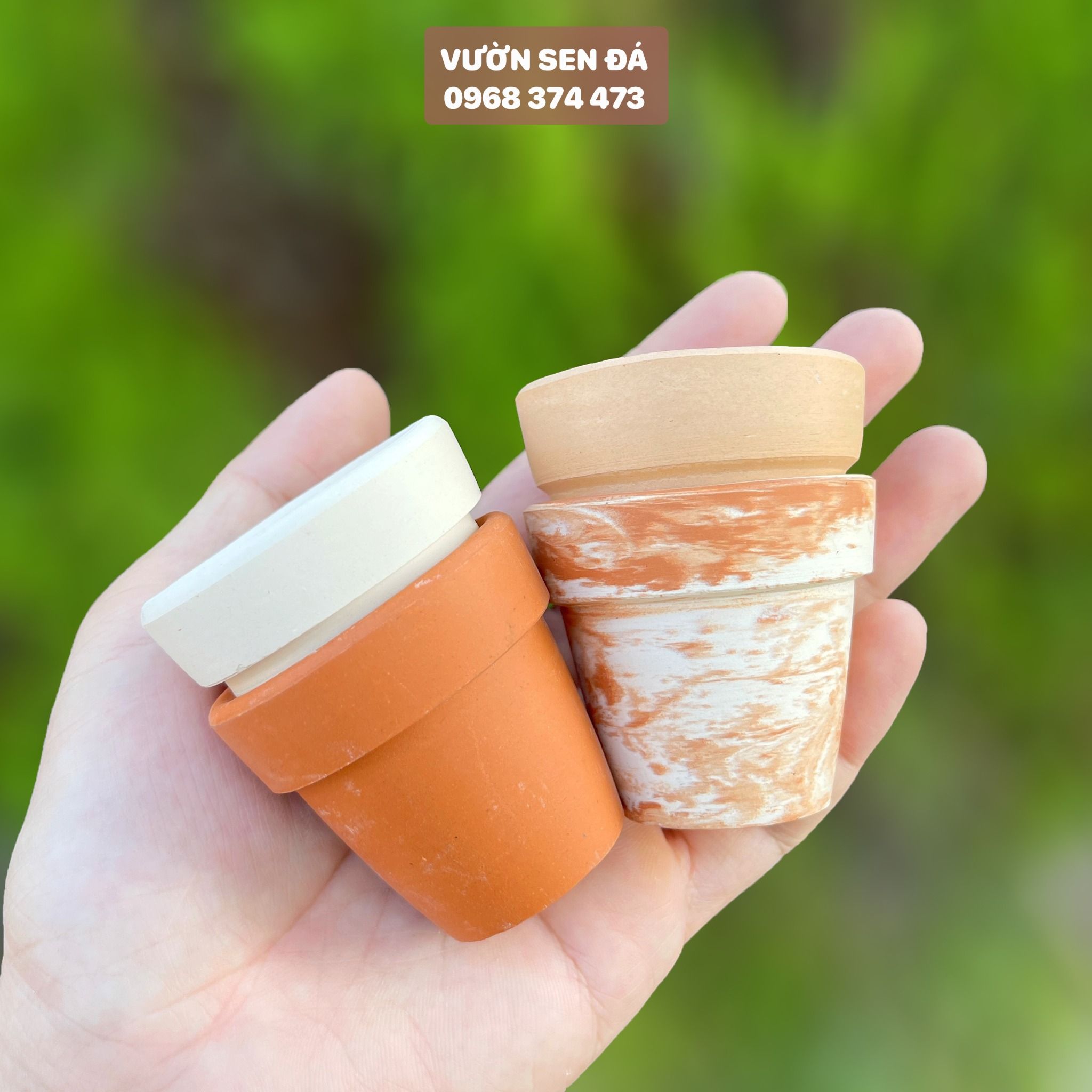 Chậu đất nung đỏ mini 5x5cm – Vườn sen đá