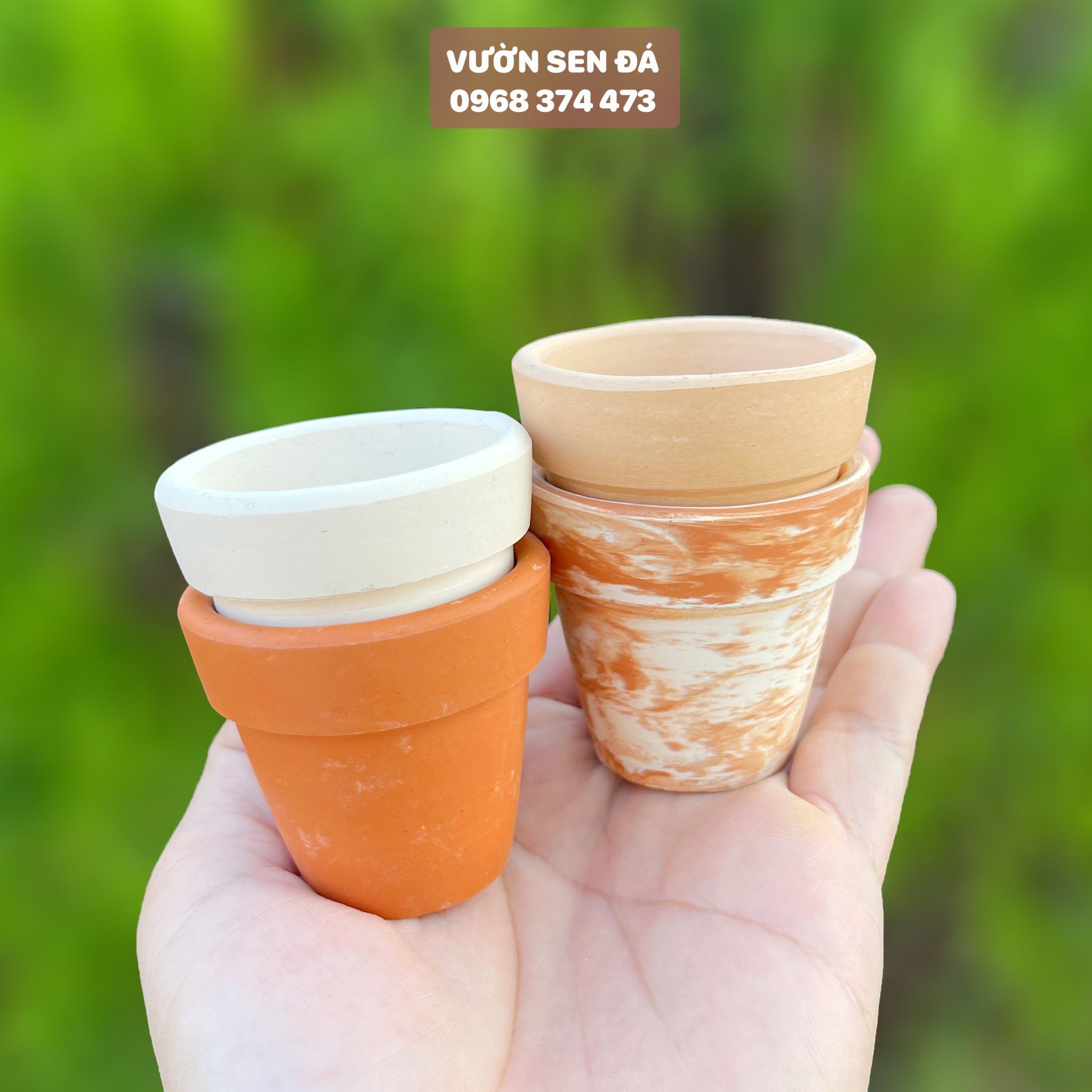 Chậu đất nung đỏ mini 5x5cm – Vườn sen đá