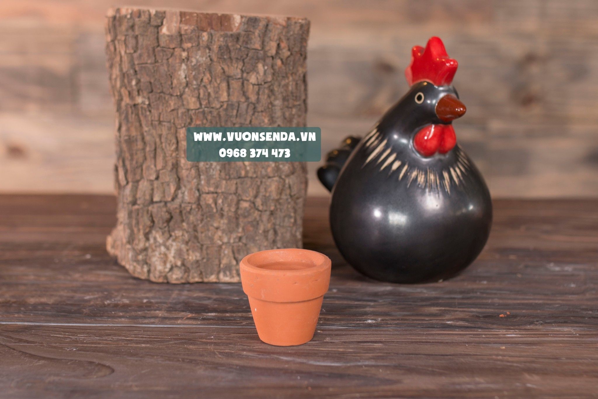 Chậu đất nung đỏ mini 5x5cm – Vườn sen đá