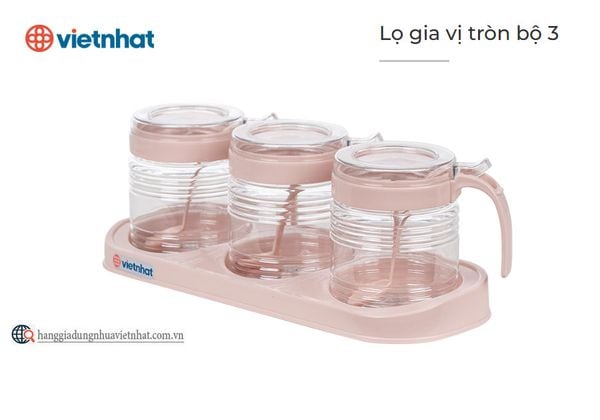 Lọ gia vị tròn bộ 3 - 2932 – Công ty Nhựa Việt Nhật Plastic - Hokori ...