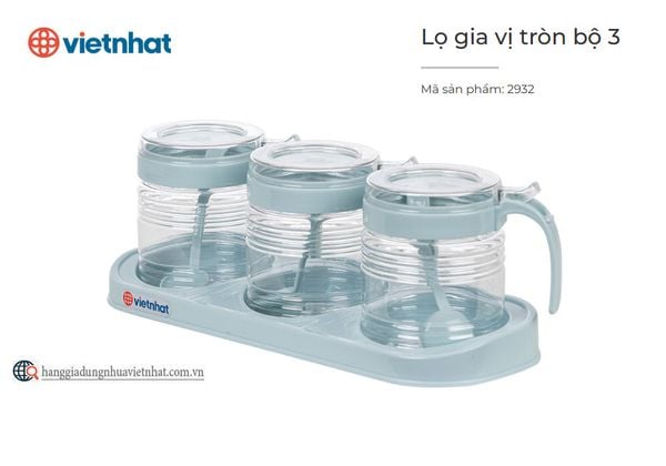 Lọ gia vị tròn bộ 3 - 2932 – Công ty Nhựa Việt Nhật Plastic - Hokori ...