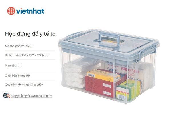 Hộp đựng đồ y tế to 6577-1 – Nhựa Việt Nhật Plastic - Hokori cao cấp
