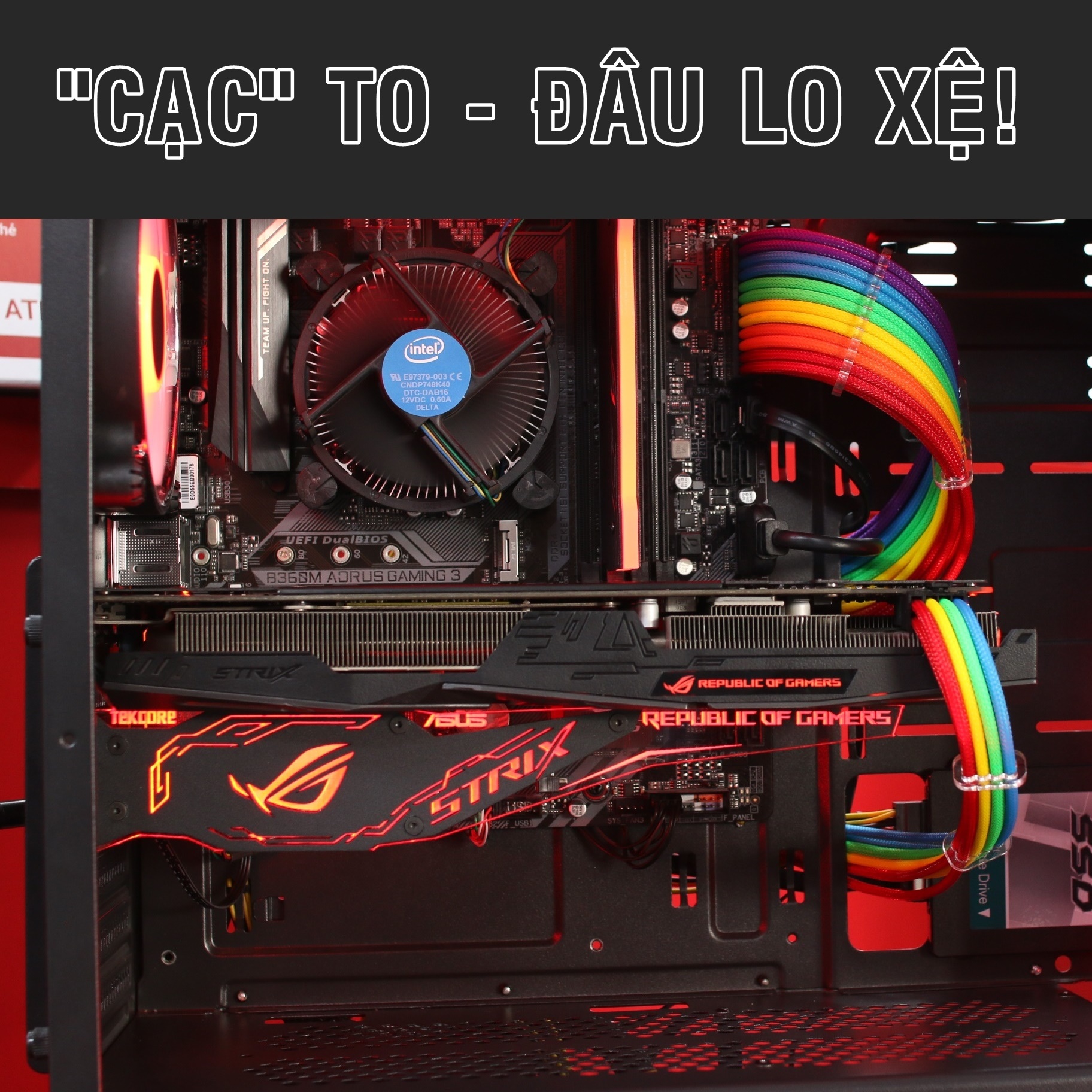 Giá đỡ VGA TEKCORE STEEL - LED DIGITAL RGB