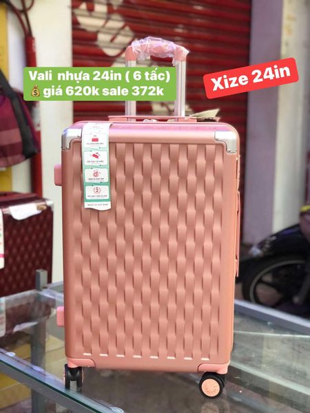 Vali 24in nhựa Hồng gold 522