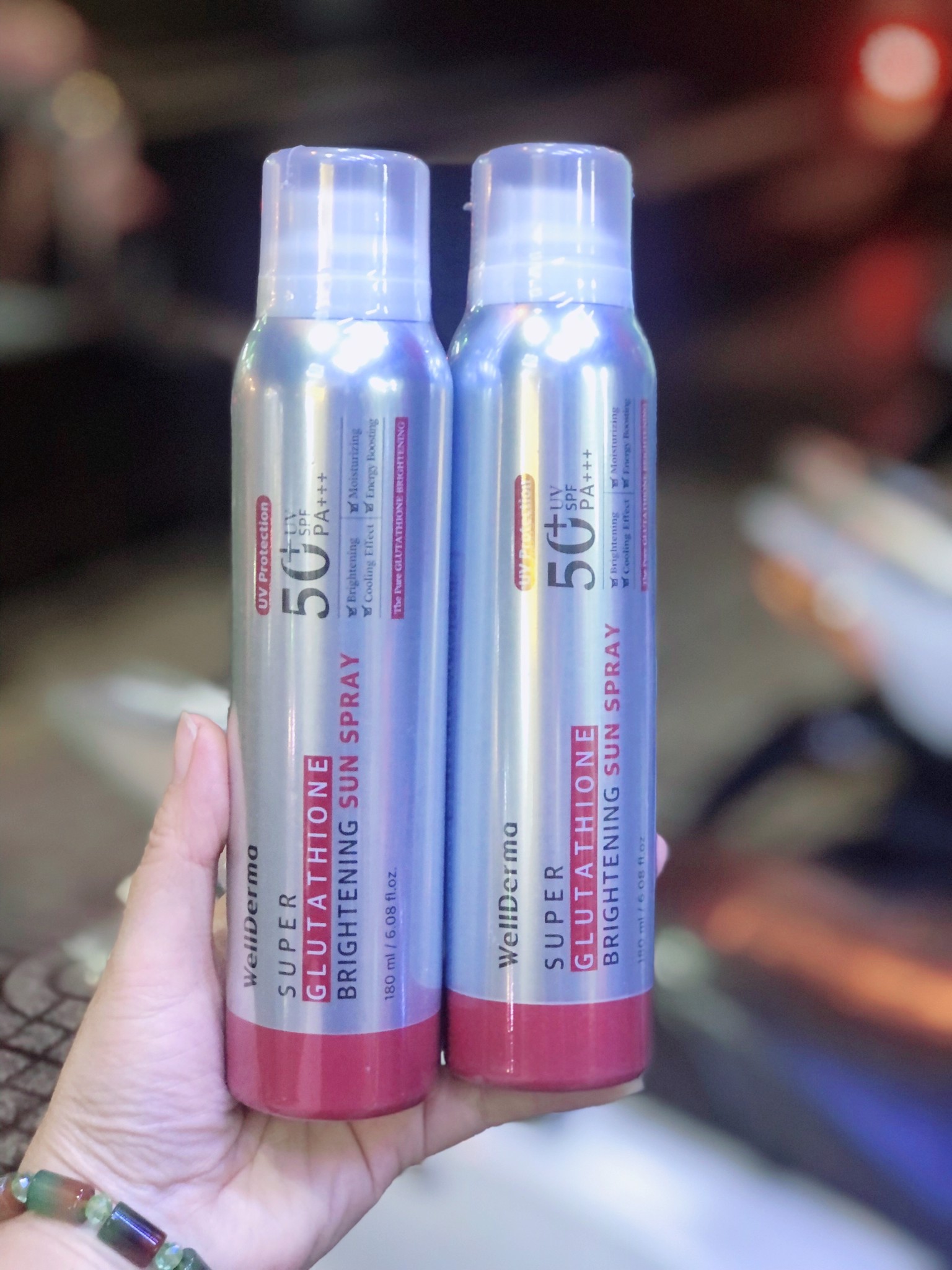 Xịt Chống Nắng Wellderma Super Glutathione Brightening Sunspray SPF50+