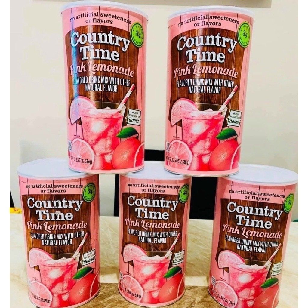 Pha Nước Chanh Đào Country Time Drink Mix Pink hộp 2.33kg hàng mỹ