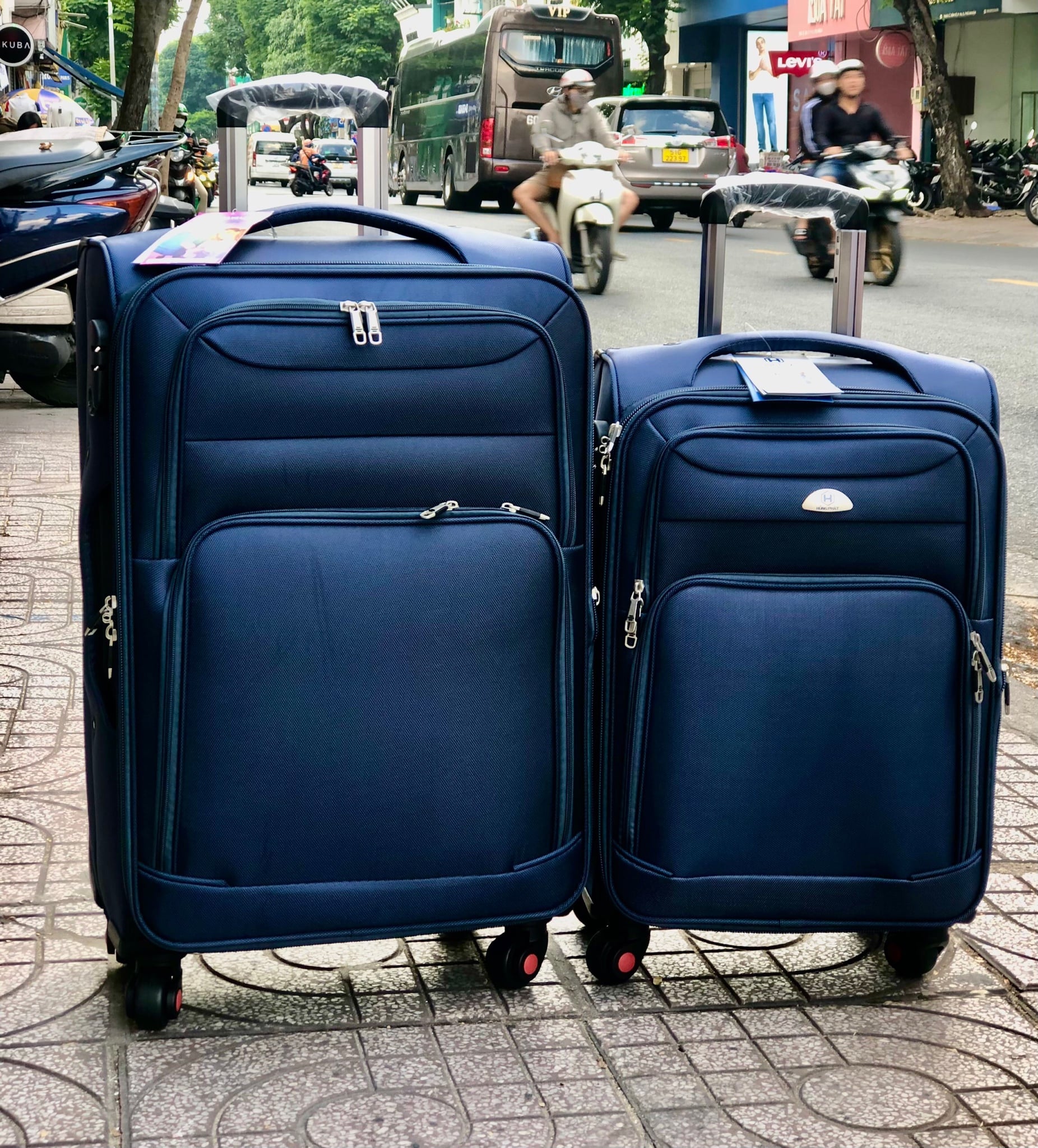 Vali 24in vải xanh than 033