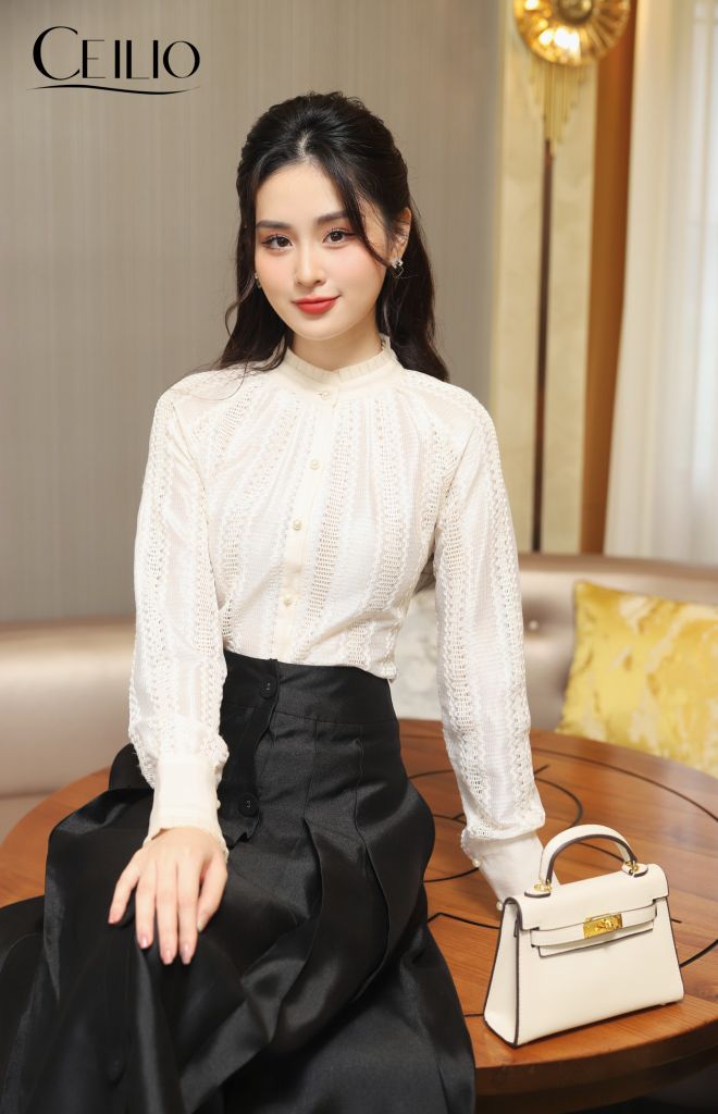 GH SM67 Somi xếp ly và đáp ren dọc – CEILIO