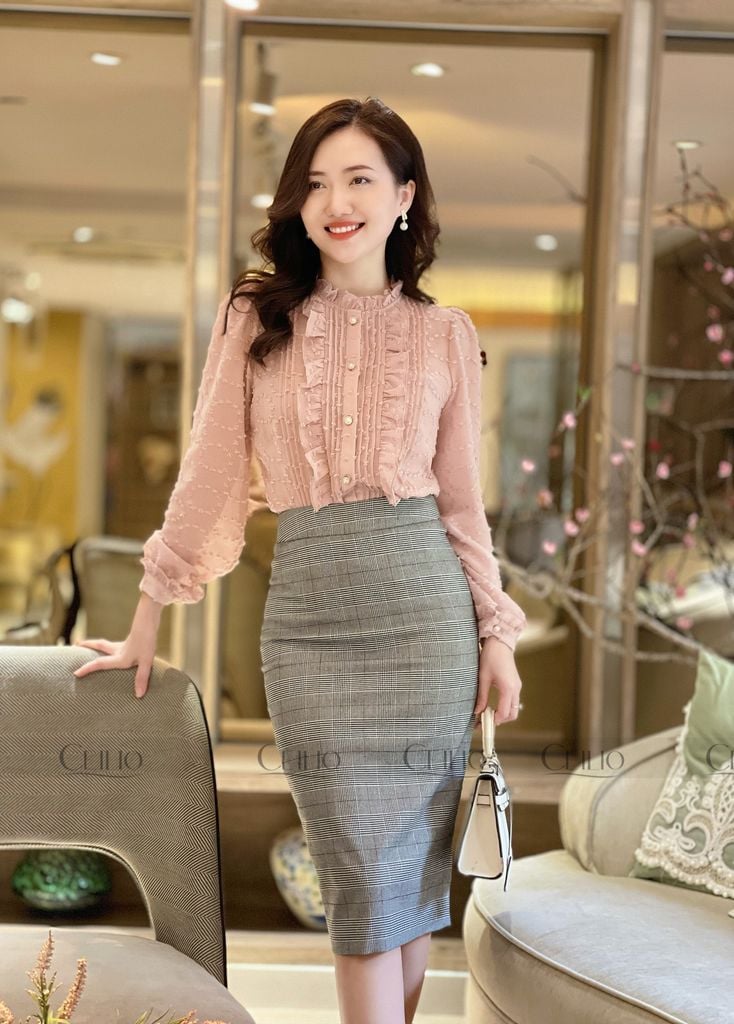 SM291 Somi hoa sứ cổ buộc nơ – CEILIO