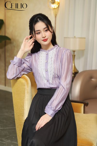 GH SM67 Somi xếp ly và đáp ren dọc – CEILIO