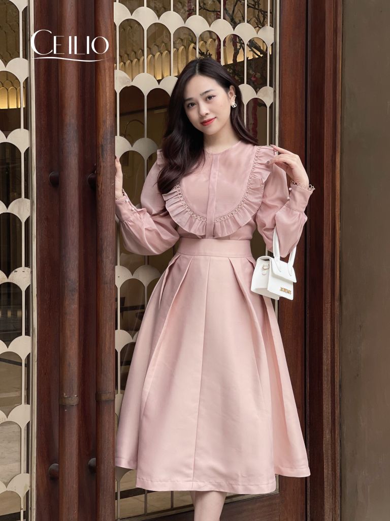 GH SM67 Somi xếp ly và đáp ren dọc – CEILIO