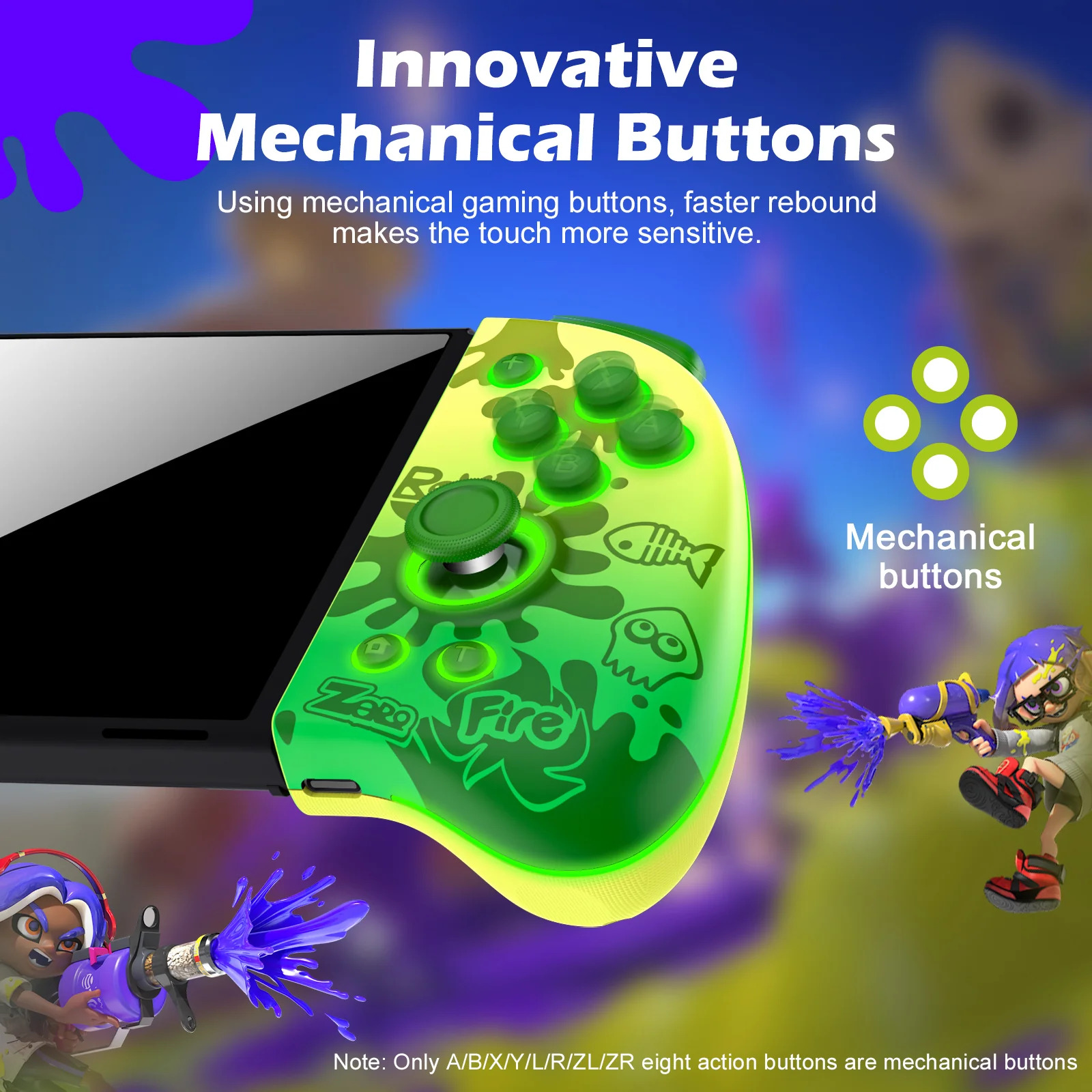 Tay cầm Joypad Splatoon 3 cho Nintendo Switch IINE L767