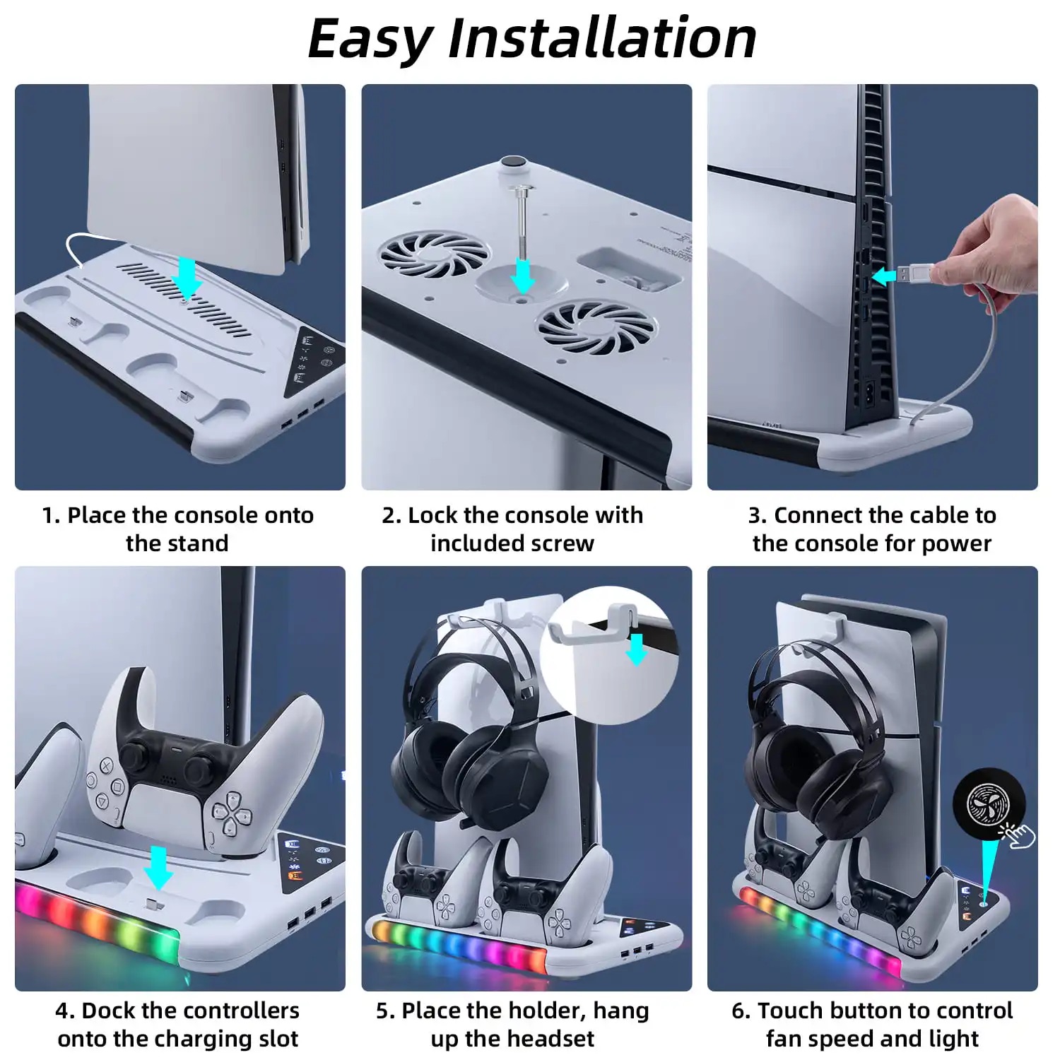 Dobe PS5 Slim Multifunctional Cooling Stand TP5-3557 | MIMIGAME.VN