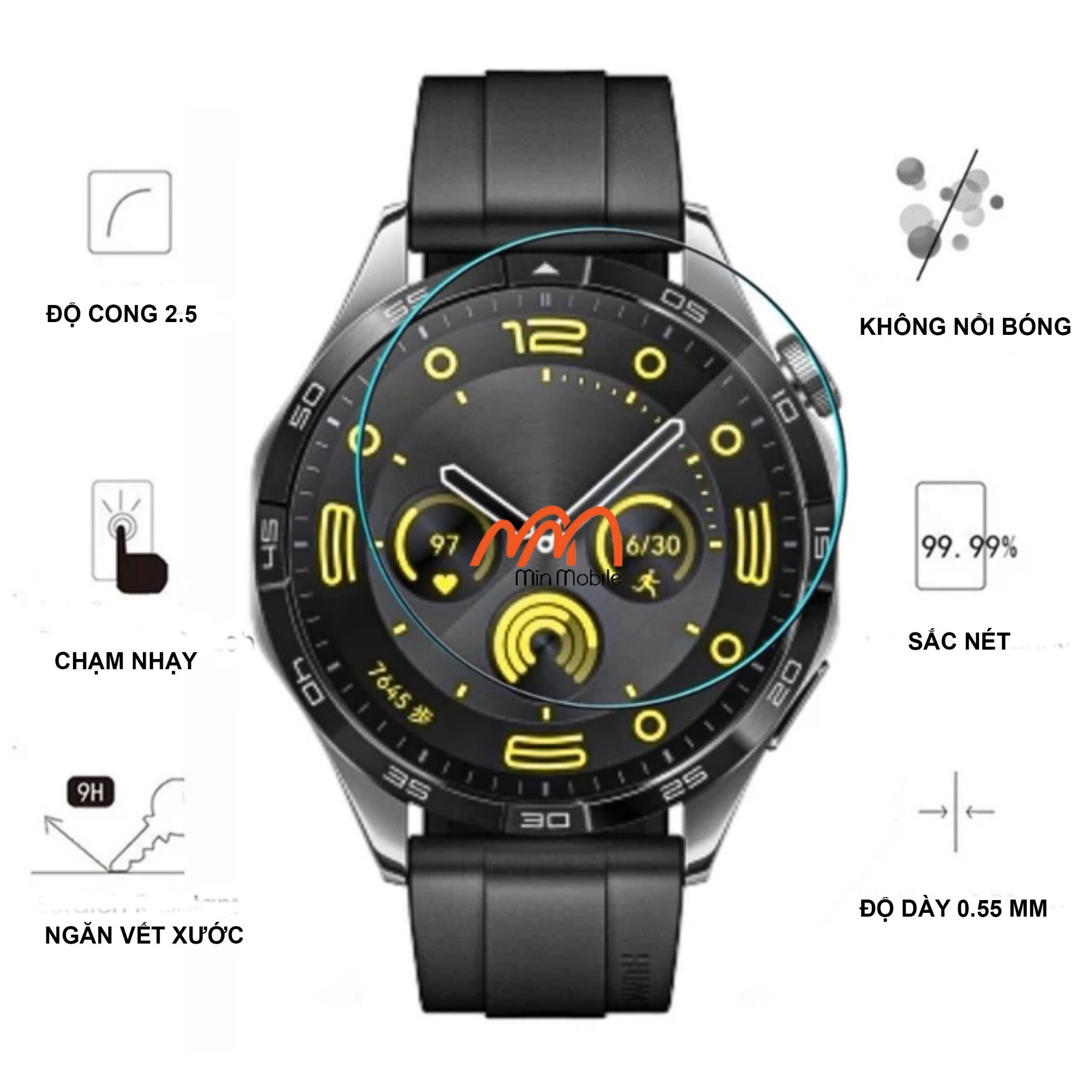 Kính Cường Lực Huawei Watch GT 4 – Min Mobile