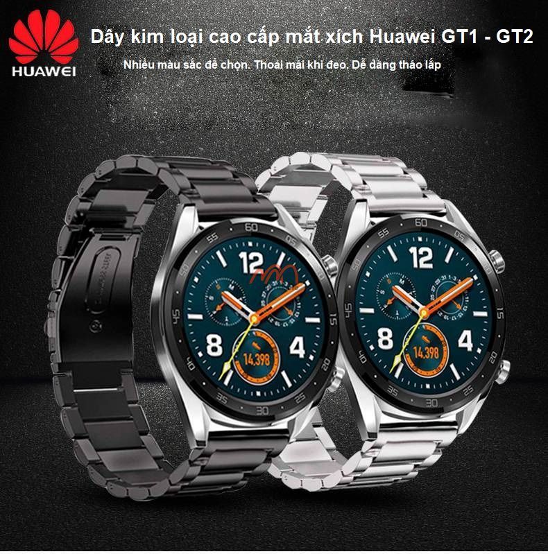 Dây kim loại cao cấp mắt xích Huawei GT1 - GT2 – Min Mobile