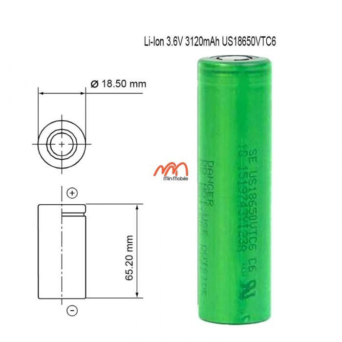 Cell pin lithium-ion Sony 18650 3000mAh – Min Mobile