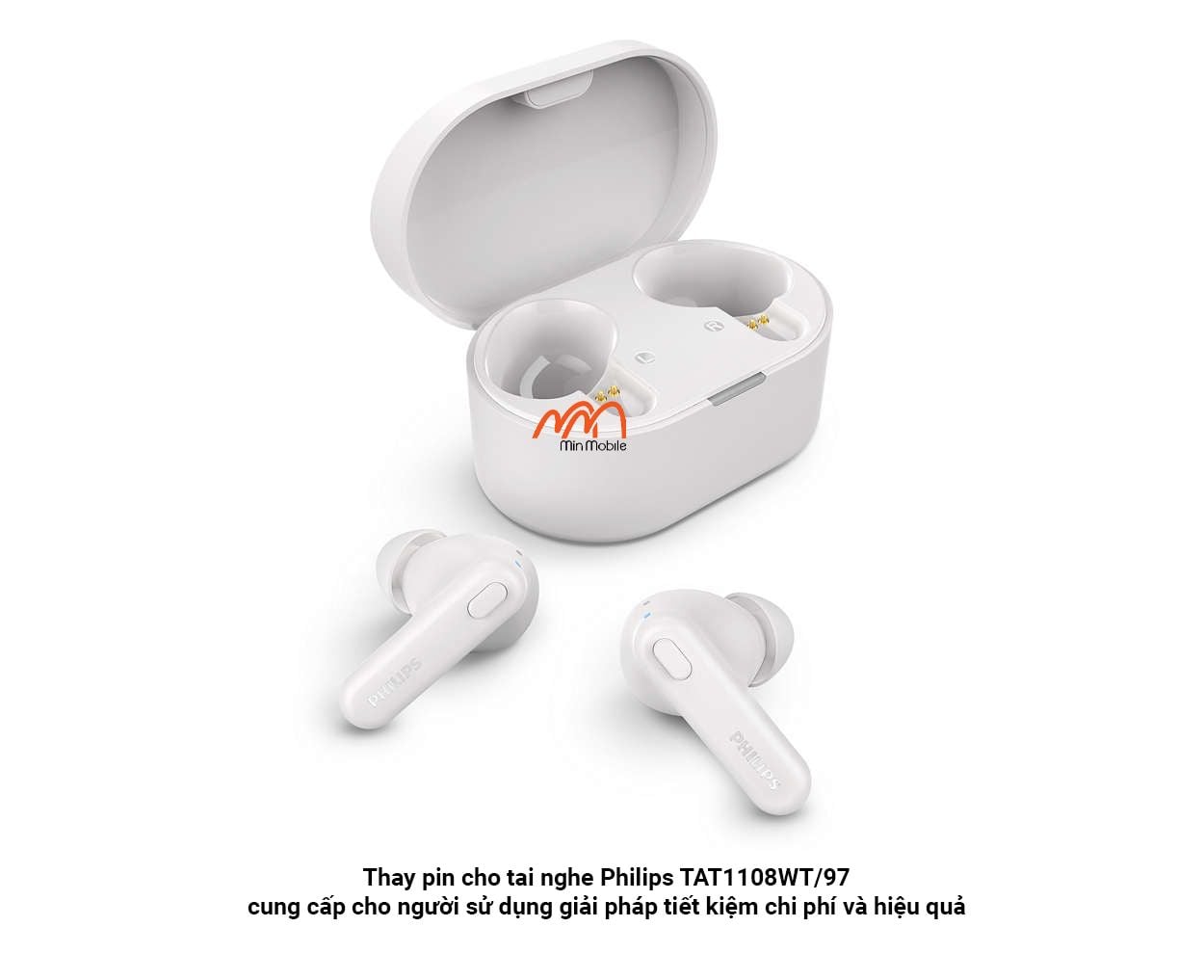 Thay Pin Tai Nghe Philips TAT1108WT/97 – Min Mobile