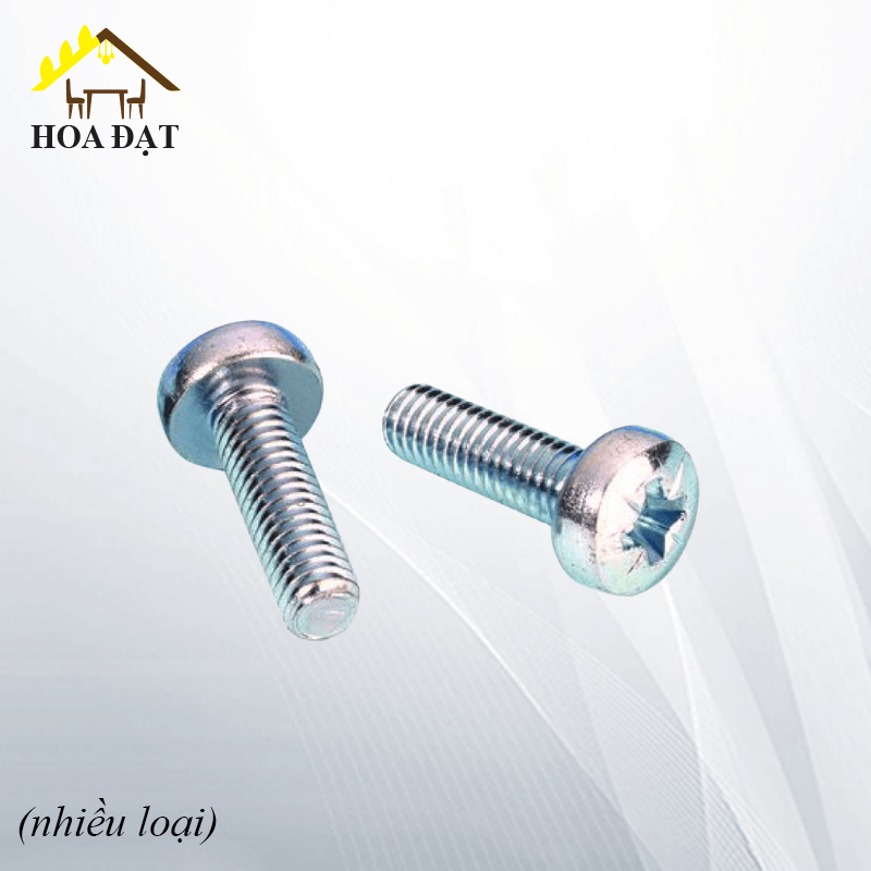 Bulong xẻ rãnh M3 Vinahardware, màu trắng - HSS38W