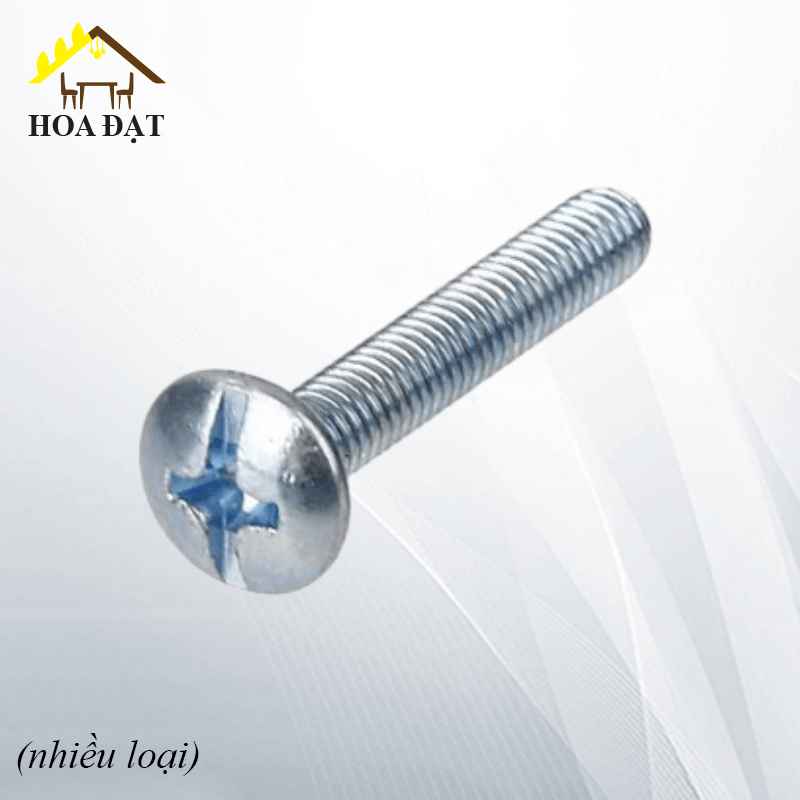 Bulong xẻ rãnh M3 Vinahardware, màu trắng - HSS38W
