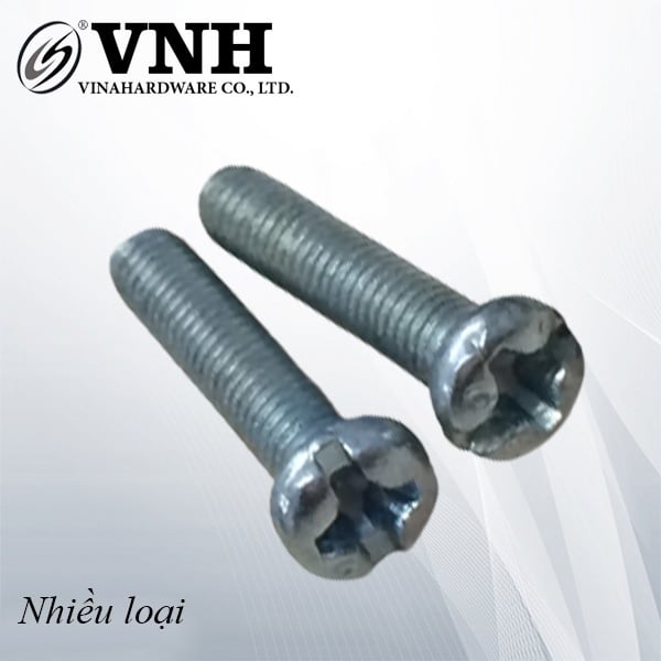 Bulong xẻ rãnh M4 Vinahardware, màu trắng - HSS470W