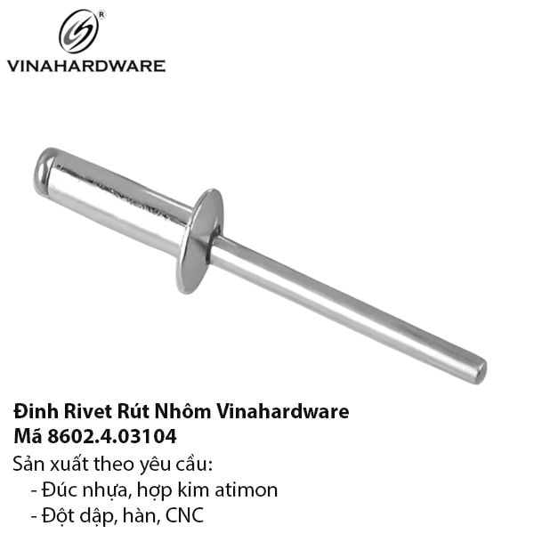 Đinh Rivet Rút Nhôm Vinahardware – Mã 8602.4.03104