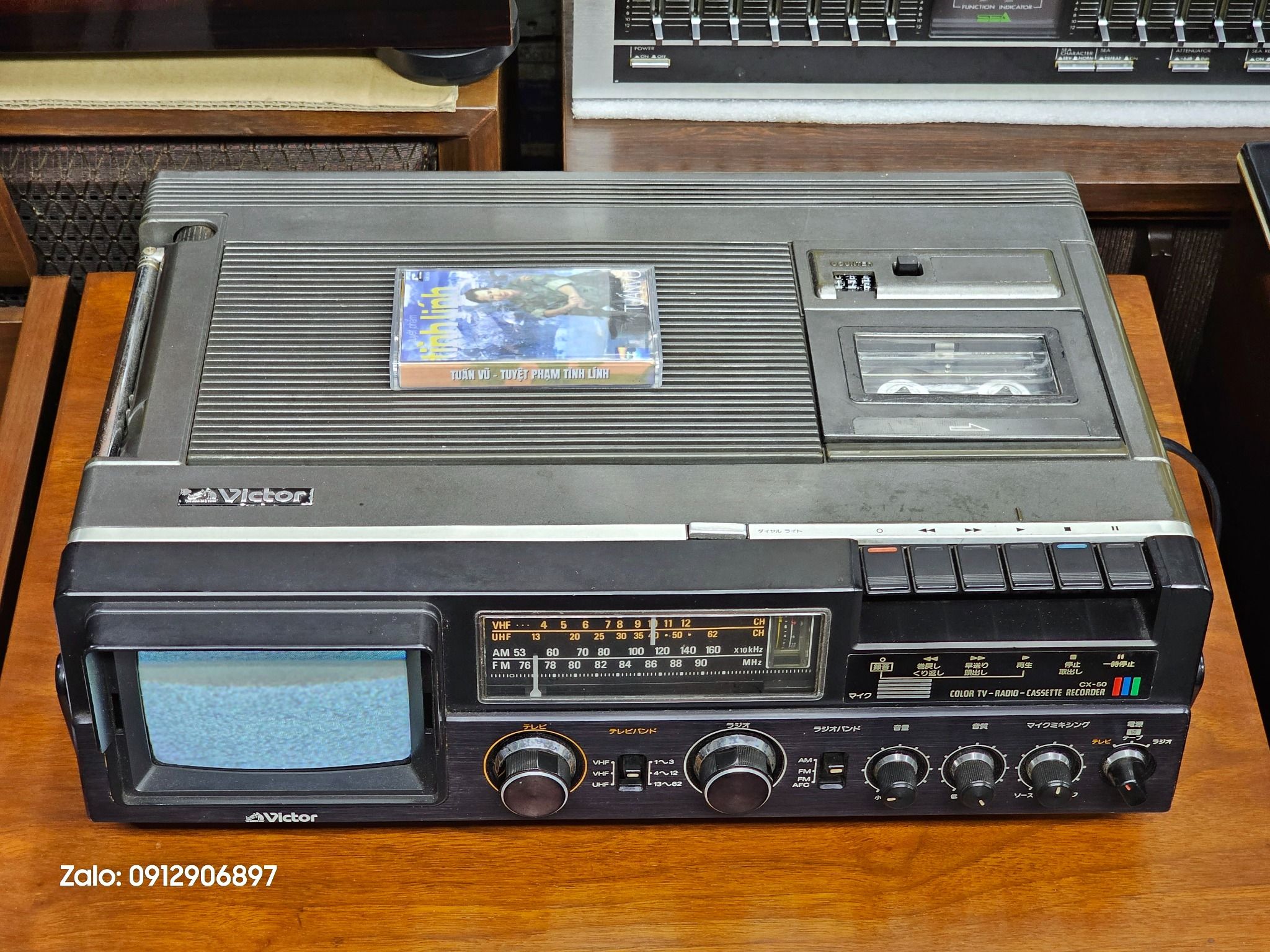 Phòng trà cafe là phải có Đài cổ VICTOR CX 50 Radio Cassette TV – Dàn Nội Địa Nhật & Đĩa CD Gốc