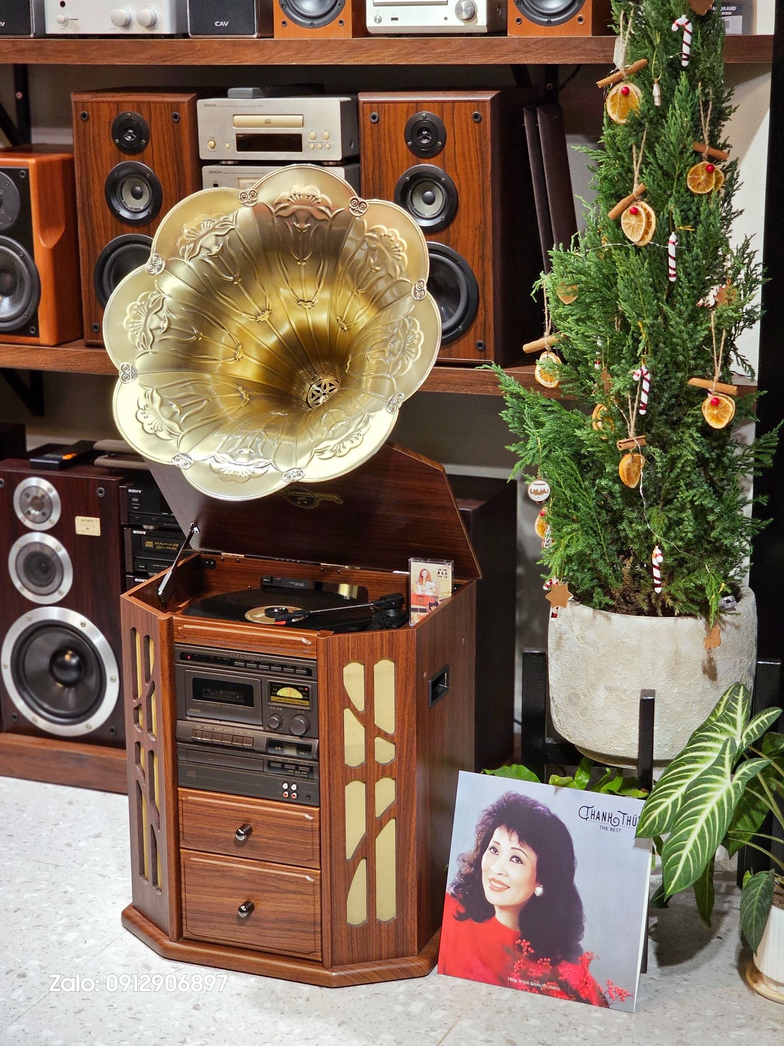 Tủ đài đĩa than loa kèn COLUMBIA GP70 đời cuối đáng sưu tầm – Dàn Nội ...