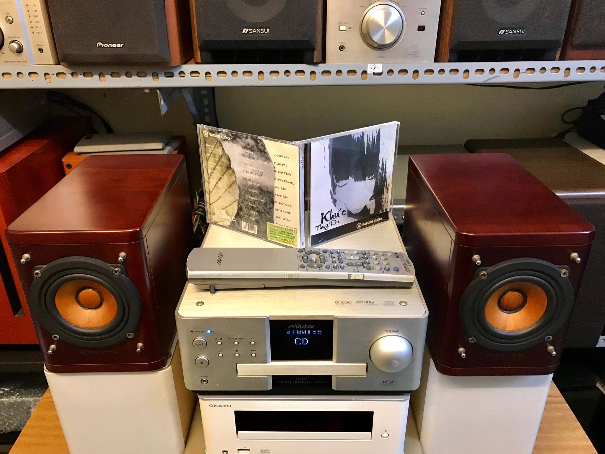 Dàn Mini Victor Ex Ak1 Loa Màng Gỗ Anh đào Tẩm Rượu Sake Dàn Nội Địa Nhật And Đĩa Cd Gốc