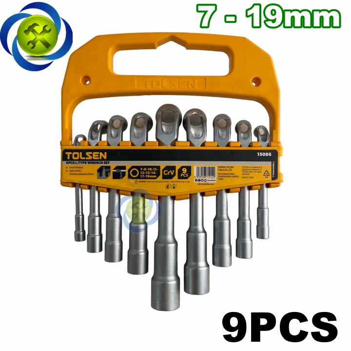 Bộ điếu 9 chi tiết Tolsen 15086 (7-19mm) thép CR-V – CÔNG TY TNHH DỤNG ...