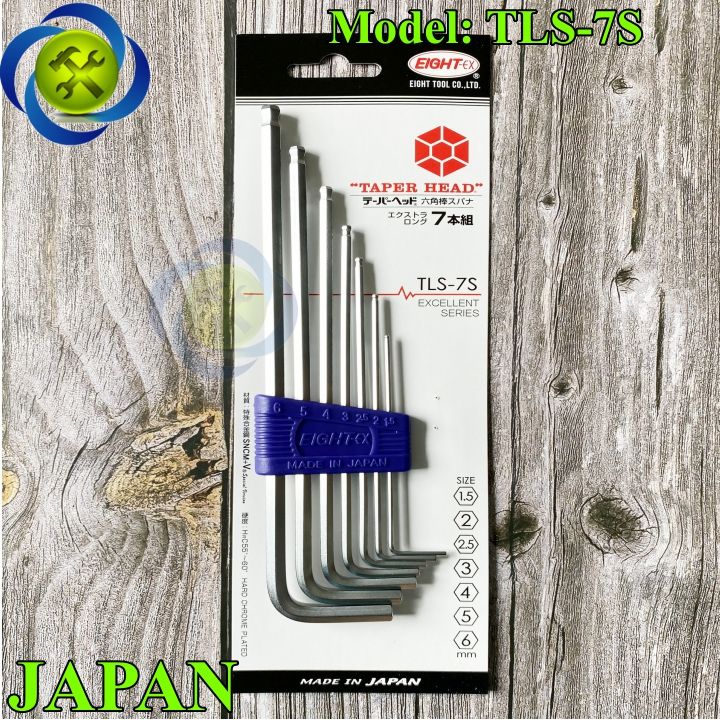 Bộ lục giác Eight TLS-7S Nhật Japan 7 cây 1.5mn-6mm – CÔNG TY TNHH DỤNG CỤ CƠ KHÍ THANH TRÚC