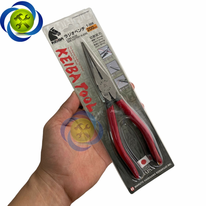 Kìm cắt mũi nhọn 200mm KEIBA T-308 Nhật Bản – CÔNG TY TNHH DỤNG CỤ CƠ KHÍ THANH TRÚC