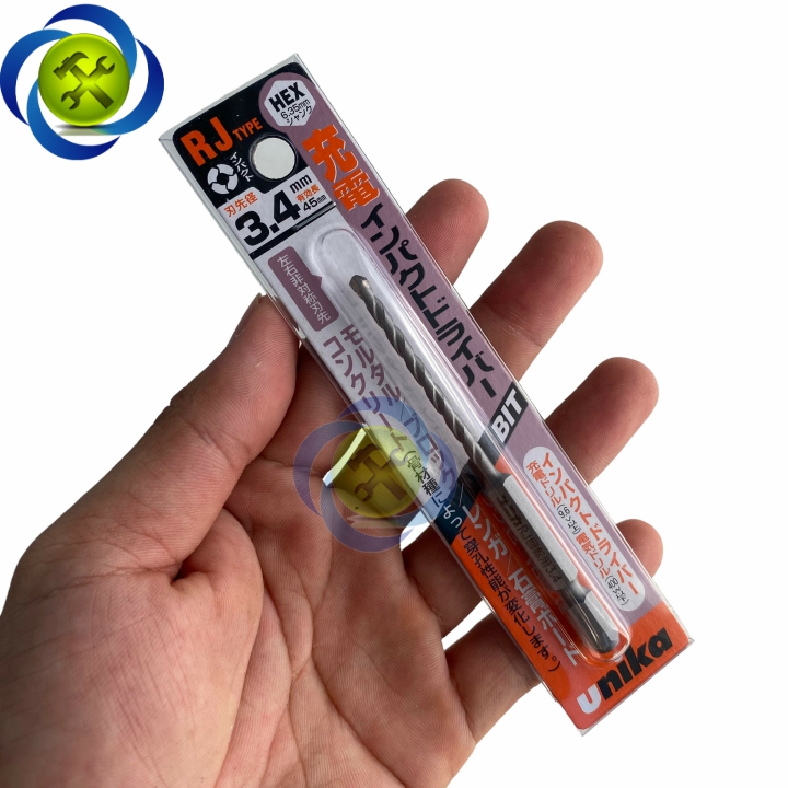 Mũi khoan tường Unika 3.4mm RJ 3.4 x 85 đuôi lục giác – CÔNG TY TNHH DỤNG CỤ CƠ KHÍ THANH TRÚC