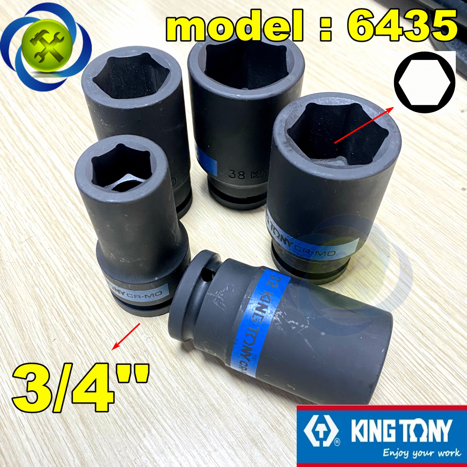 (ĐỦ SIZE) Tuýp 3/4 inch Kingtony 6435 loại 6 cạnh màu đen – CÔNG TY ...