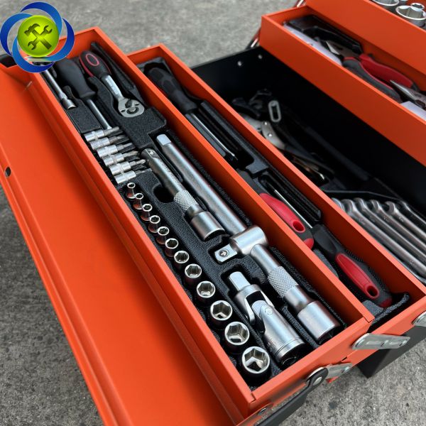 Bộ dụng cụ sữa chữa 85 chi tiết lưu động HITMAN VND3353 thùng sắt 5 ng ...