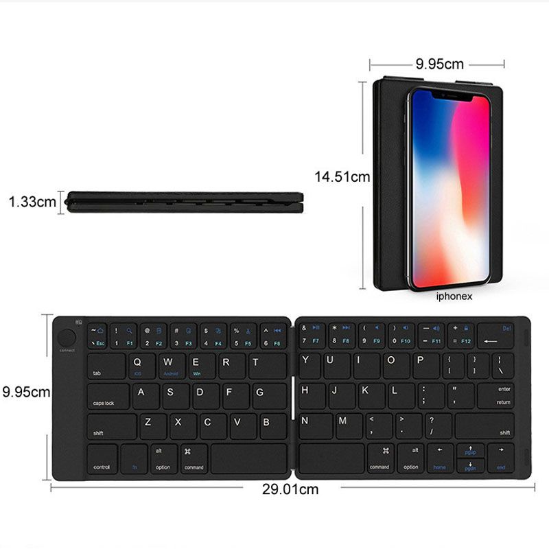 Bàn phím gập Aturos B047 kết bối Bluetooth, cổng Type C – PROMAX SHOP