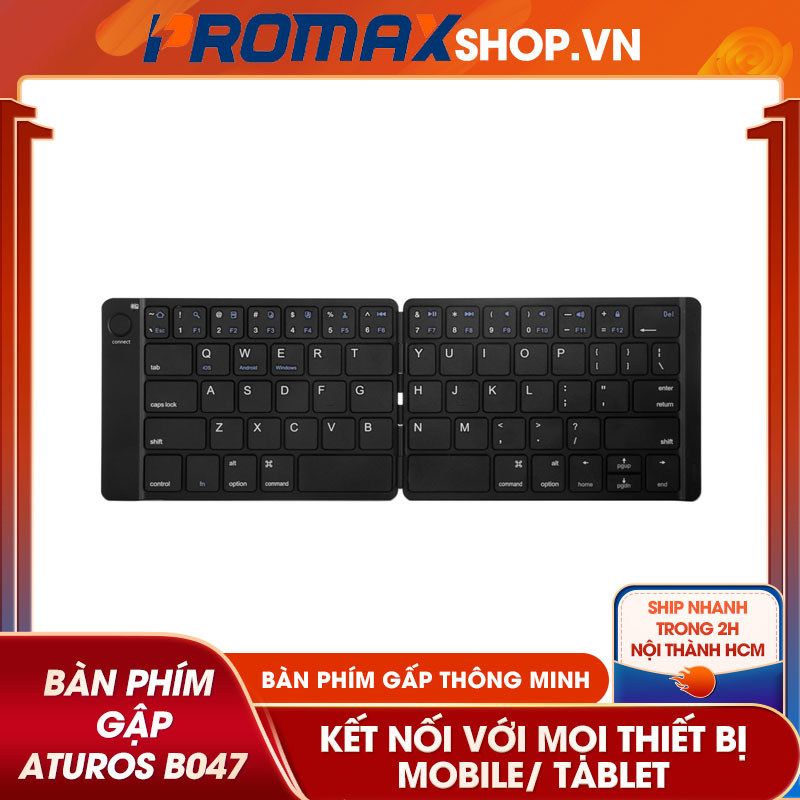 Bàn phím gập Aturos B047 kết bối Bluetooth, cổng Type C – PROMAX SHOP