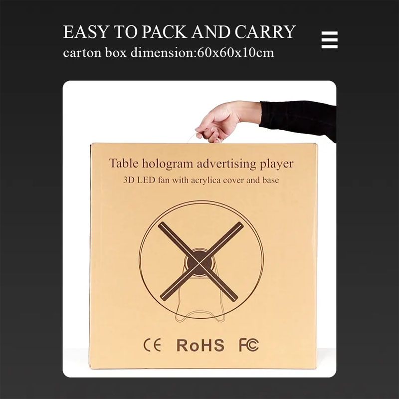 Bộ khung cover tròn kèm chân đế cho quạt led 3D Hologram Aturos Z7H ...