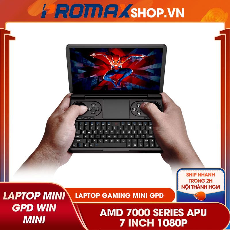 Laptop mini chơi game GPD WIN Mini màn hình 7 inch, 120 Hz, AMD Ryzen ...