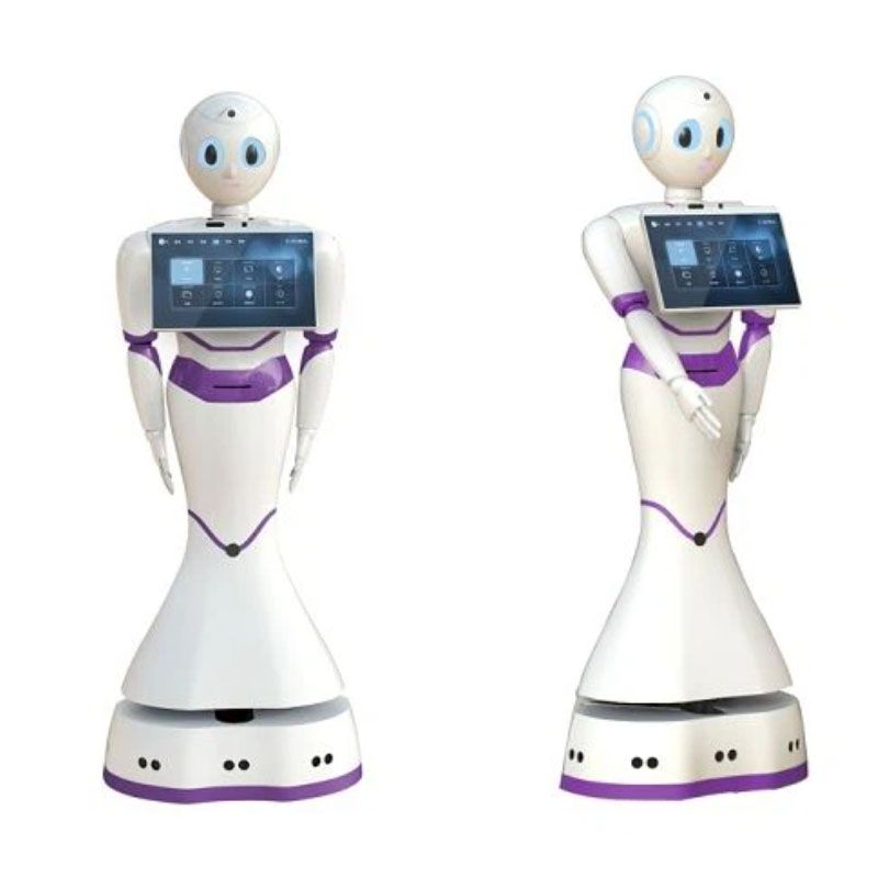 Robot phục vụ thông minh Vicky robot bán hàng, lễ tân thông minh ...