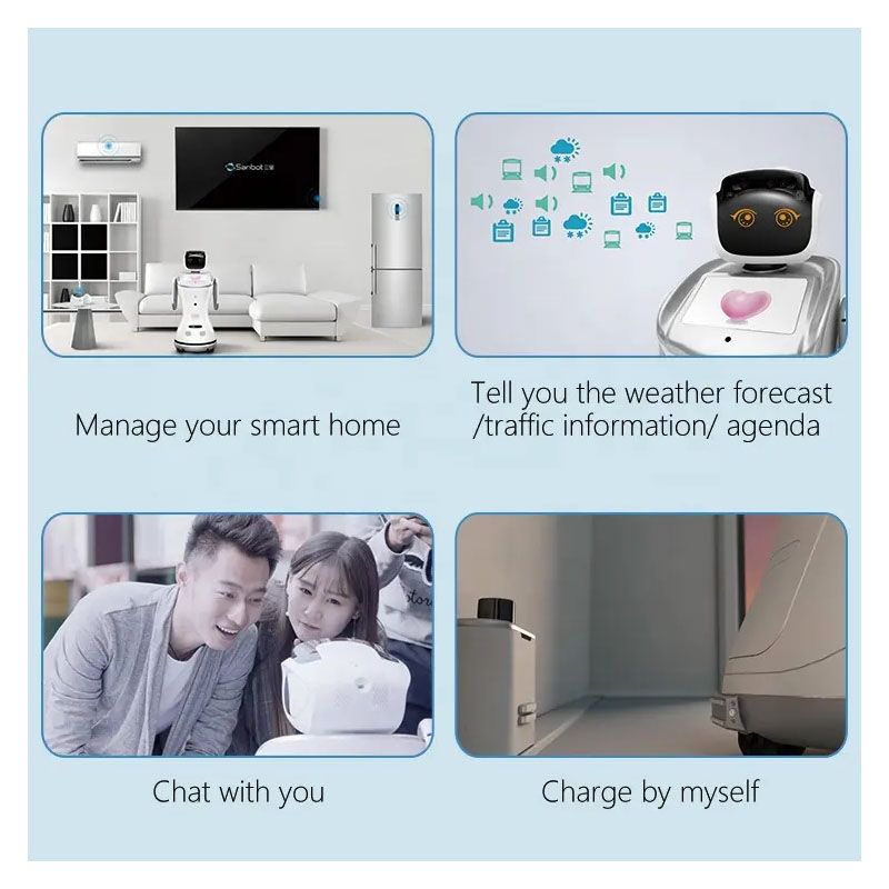 Robot tự phục vụ, chào hàng, chào hỏi khách hàng Aturos Sanbot – PROMAX SHOP