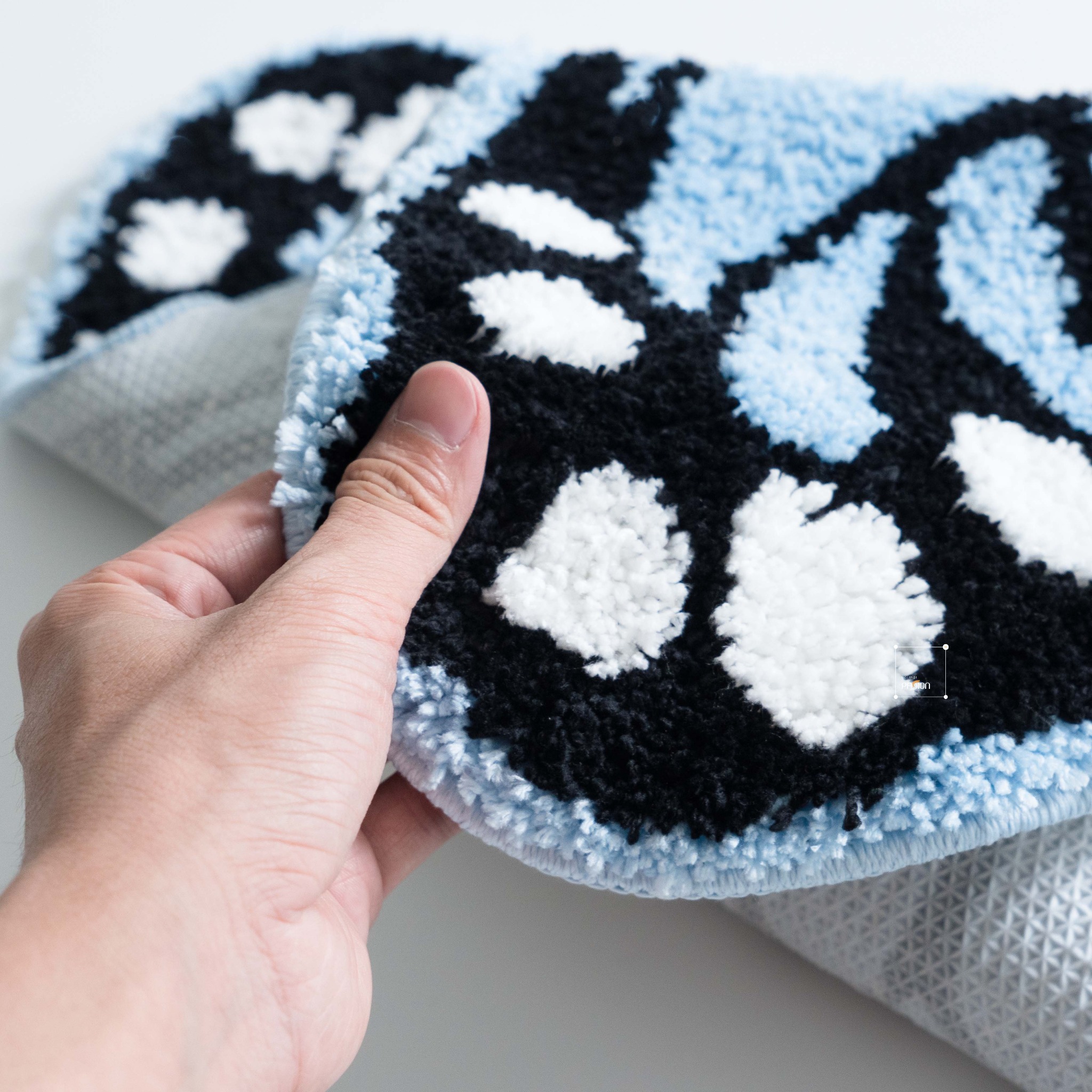 Thảm Lau Chân Dệt Lông Siêu Thấm Decor Các Vị Trí Trong Nhà Bướm Xanh