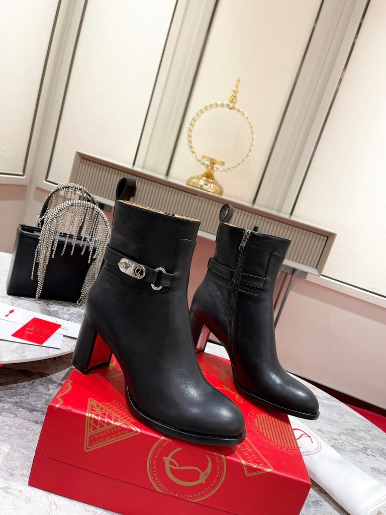 Boot Lou.bou.tin* cổ lỡ da bò cao cấp VIP 1:1 – lien fashion
