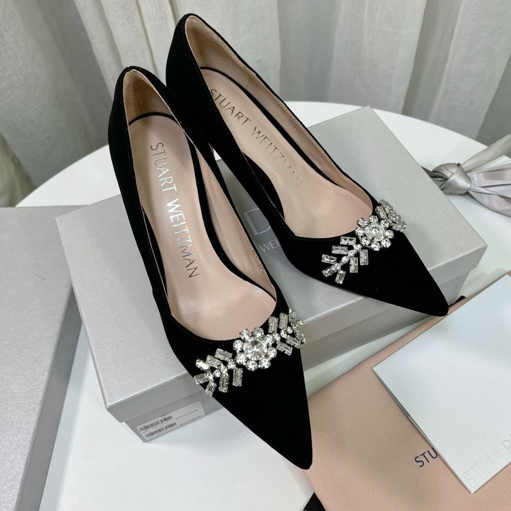 Giày cao gót STUART* WEITZMAN* nhũ óng ánh quai đá đẹp sang VIP 1:1 ...