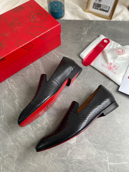 Giày âu lười Lou.bou.tin* da vân rắn đẹp độc SIÊU CẤP – lien fashion