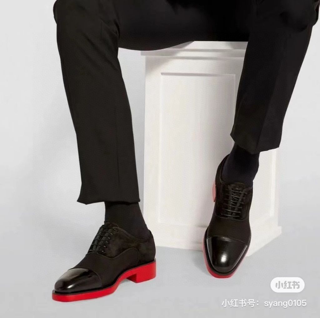 Giày âu Lou.bou.tin* da lộn mũi gai đen đế đỏ kiểu độc SIÊU CẤP – lien ...