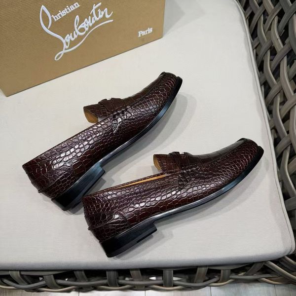 Giày nam Loafer Lou.bou.tin* vân cá sấu cực đẹp sang lịch lãm hàng độc ...