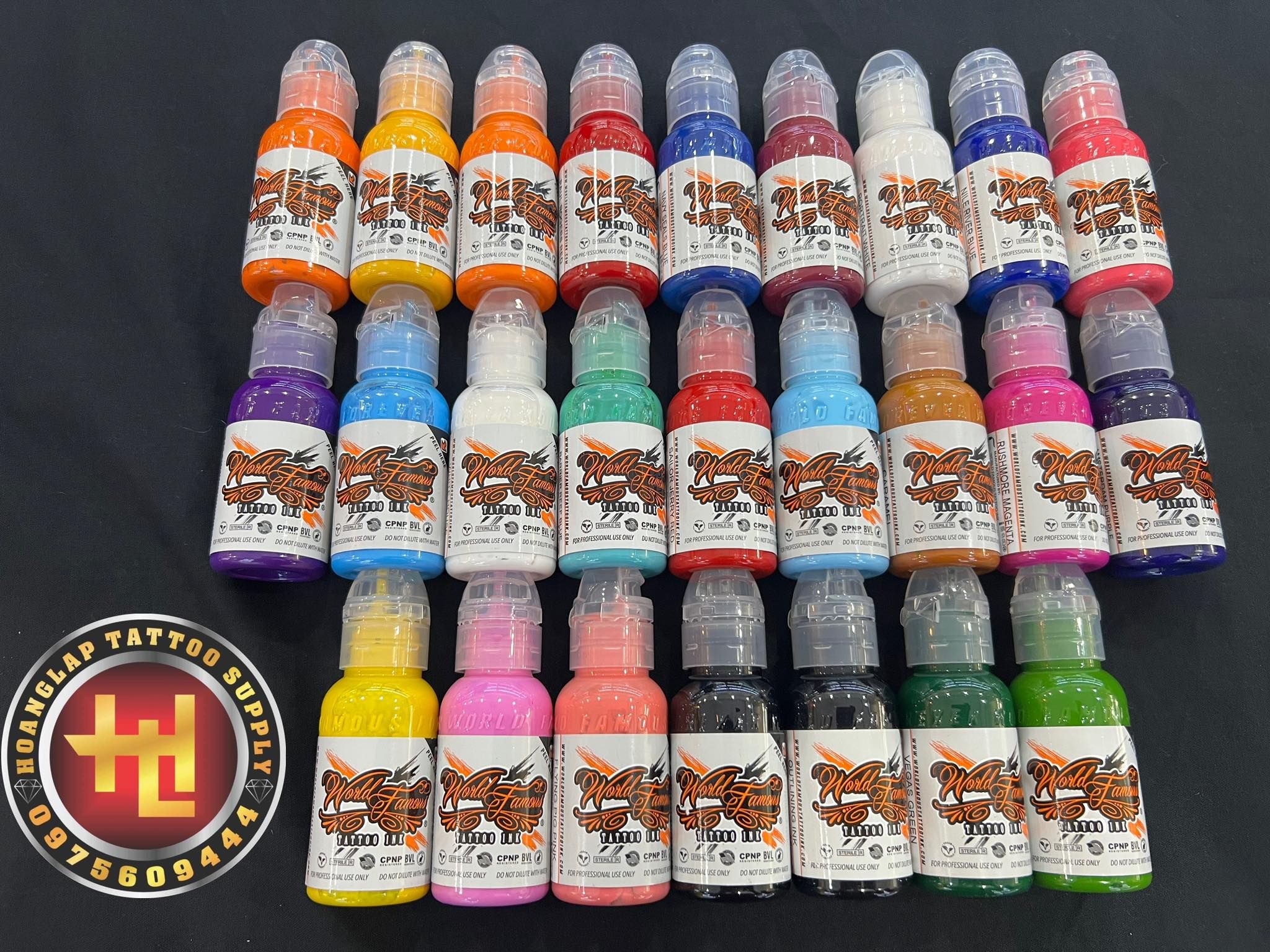 sét mực WORLD FAMOUS INK - 25 COLOR – HOÀNG LẬP TATTOO